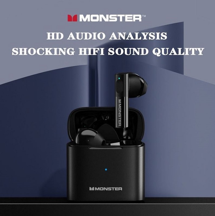 Sluchátka Bluetooth TWS Monster XKT03 + nabíjecí pouzdro Black ...